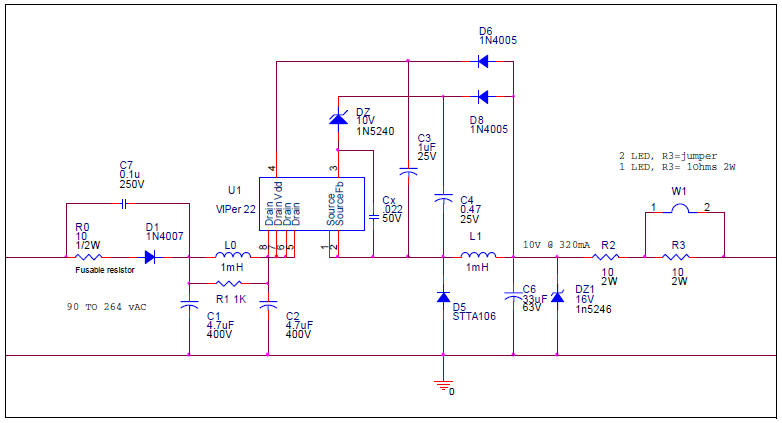 White LED driver constant current non isolated transfomerless 230V ... White LED driver constant current non isolated transfomerless 230V ...